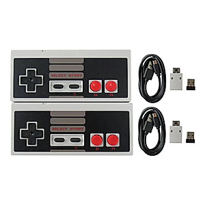 USonline911 2X 2.4GHz Game Console Wireless Controller Joystick Gamepad for Nintend Entertainment System NES Mini Classic Edition