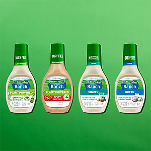Hidden Valley The Original Ranch Plant Powered Dairy Free Ranch Salad Dressing and Topping, 12 Fluid Ounces (Package May Vary)