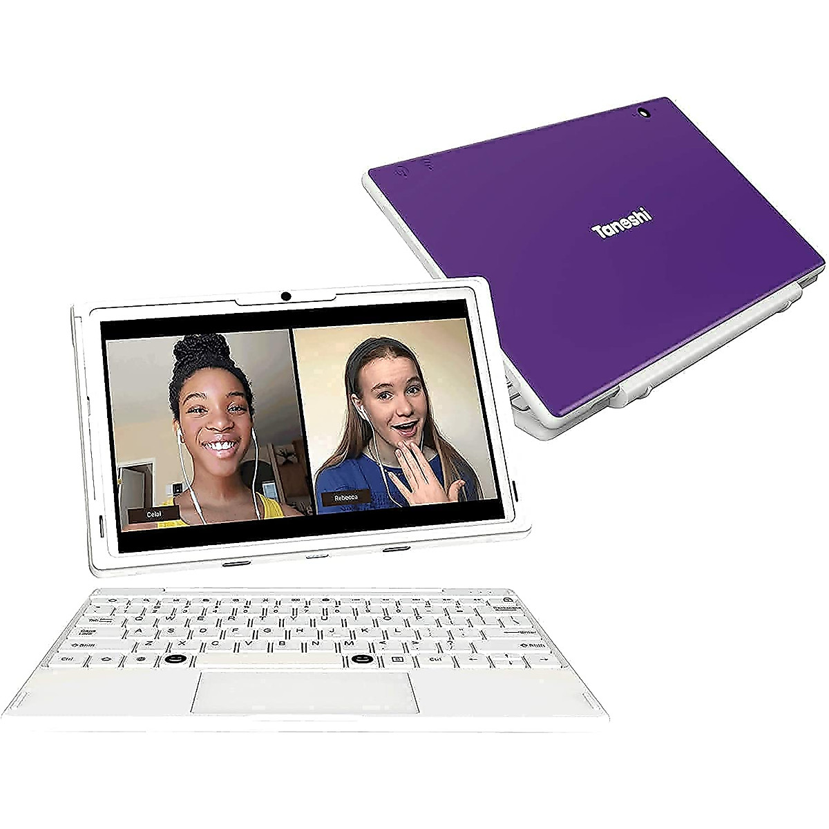 Tanoshi Scholar Kids Computer a Kids Laptop for Ages 6-12 with 10.1" HD Touchscreen Display (Purple) Kids Laptop-Sleeve (Purple)