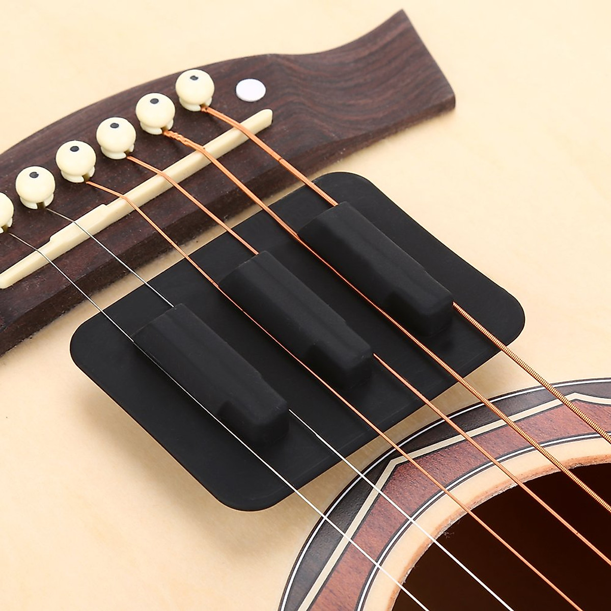 Alomejor Guitar Silicon Flexible Feedback Control Mute Sordine Guitar Training Tool Silence Pad