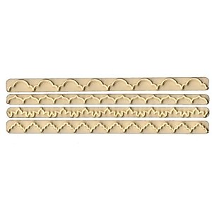 FMM Sugarcraft Straight Frill Cutter, 4 cutters included, (Set 1, 1-4)
