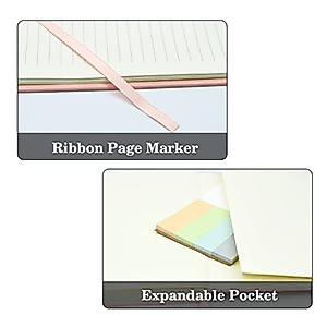TurelinnG Hardback A5 Classic Notebook 196 Pages (Pink) A5 Journal Notebook ,Lined Hardback Notebook with Pen Holder ,192 Pages ,5.7 inches * 8.4 inches - for Women and Men
