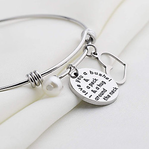 I Love You a Bushel and a Peck Mom Bracelet Grandmother Bracelet Mother's Day Jewelry (Bracelet S)