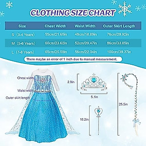 Meland Princess Dresses for Girls - Princess Costume with Long Cape for Cosplay, Dress Up Clothes for Little Girls Age 3,4,5,6,7,8 Year Old(3-4 Years)