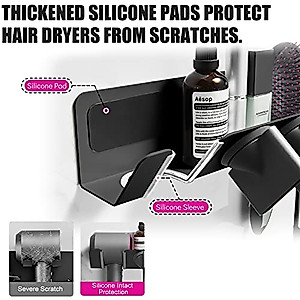 Hair Dryer Holder Compatible with Dyson Supersonic HD01 HD02 HD03 HD04 HD07 HD08 HD15 Hair Dryer Holder Wall Mounted, for Holder Hair Dryers/Hairdryer Accessories/Cosmetics Hanging Storage Organizer