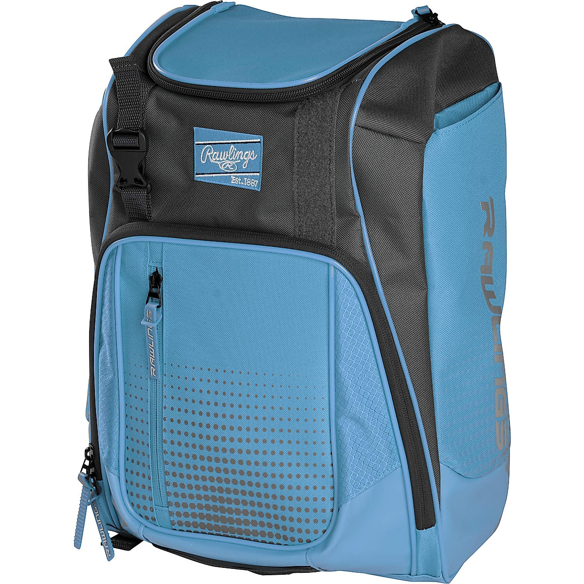 Rawlings | FRANCHISE Backpack Equipment Bag | Baseball / Softball | Columbia Blue