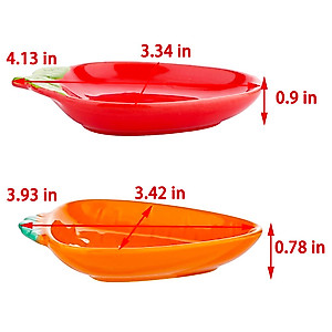 2 Pcs Hamster Ceramic Food Bowl, Cute Shape Anti-Turning Dish for Hamster Gerbil Hedgehog Guinea Pig Rat Rodent