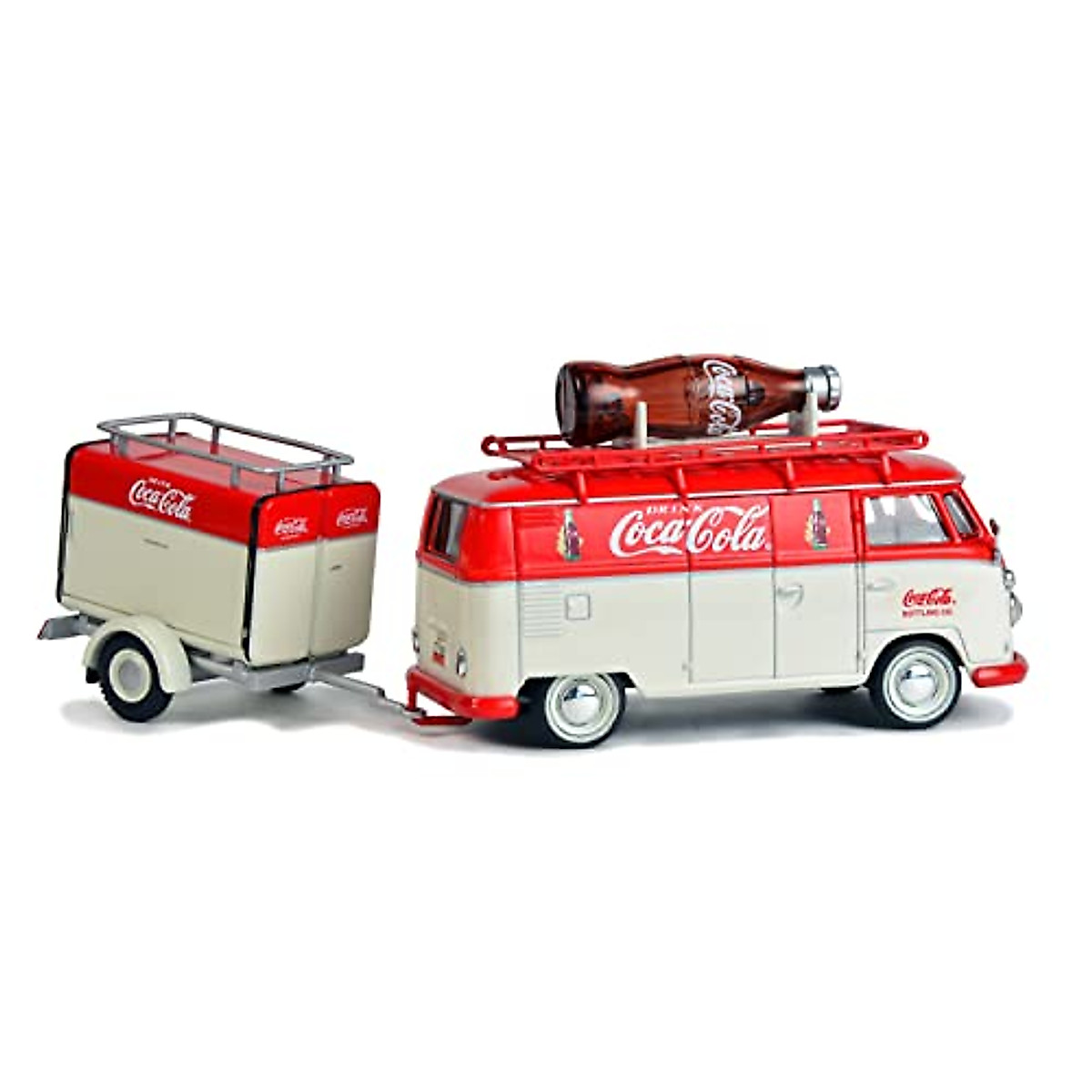 1:43 Coca-Cola 1960 Volkswagen Kombi T1 with Trailer - Motor City Classics