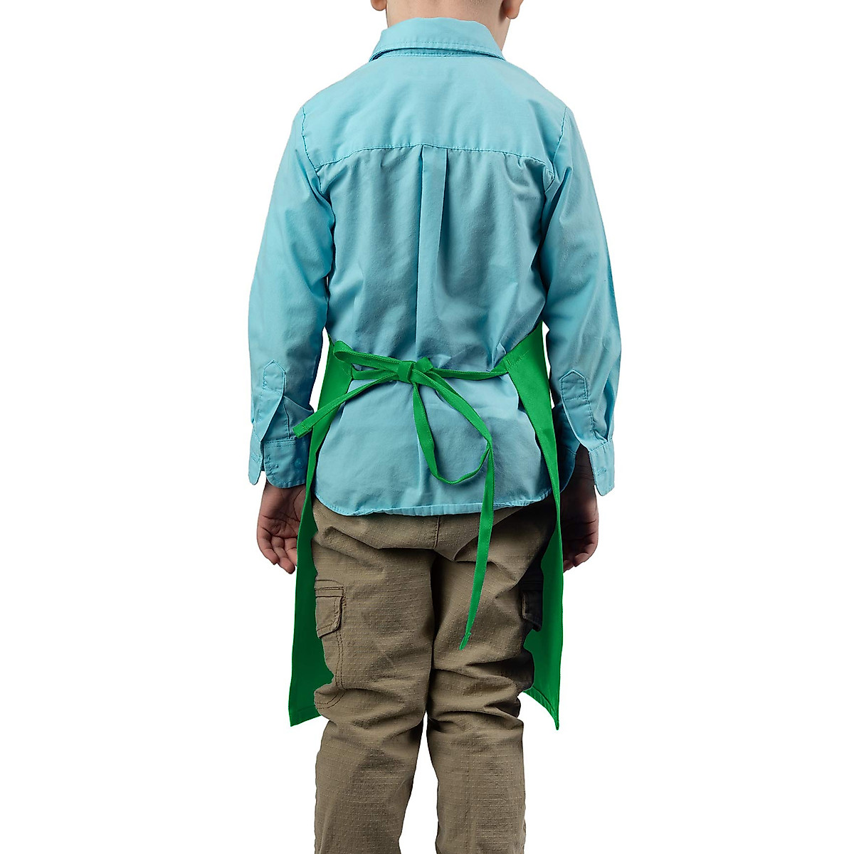 KNG Kids Cooking Apron for Girls and Boys – Medium, Kelly Green