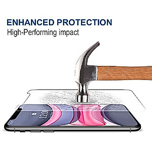 Arae Screen Protector for iPhone Xr/iPhone 11, HD Tempered Glass, Anti Scratch Work with Most Case, 6.1 inch, 3 Pack