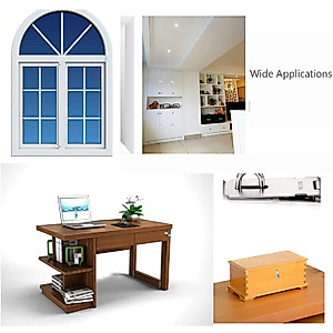 Padlock Hasp 4 Inch Door Clasp Hasp Lock Latch, Stainless Steel Door Bolt Latches for Furniture, Cabinet, Drawer, Cupboard and Closet