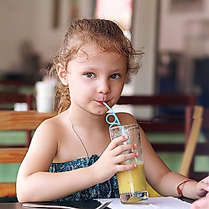 Crazy Straws,24 Pcs Silly Straws for Kids &Adults,Reusable Plastic Loop Curly Crazy Drinking Straws for Classroom Activities Valentines Day Gift Christmas Birthday Wedding Party Supplies Decoration