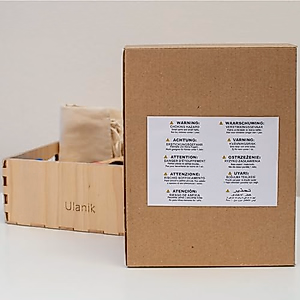 Ulanik Balls on Plates Toddler Montessori Toys for 1+ Year Old Kids Wooden Matching Game for Learning Color Sorting and Counting — 12 Balls, 1.18 in