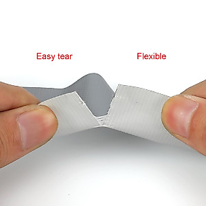 XUXU 2 Pack Duct Tape Heavy Duty Waterproof Silver Duct Tape, Strong Adhesive Duct Tape Bulk for Indoor Outdoor Repairs Tear by Hand, 40 Yards x 2 Inch Total