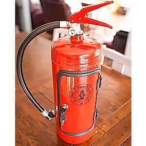 REML Fire Extinguisher Mini Bar,Novelty Fire Extinguisher,Mini Bar Collector,Cave Weird Gift,Handmade Metal Mini Bar Gift for Firefighters for Whiskey Lovers,Jar Bar Set,My Cave,My Rules,Gift Set