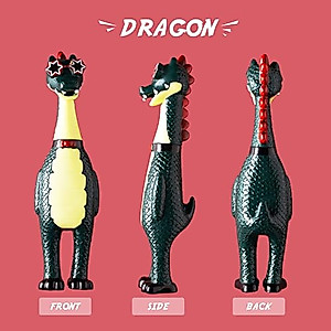 Lufei Squeaky Rubber Chicken Dog Toy - Screaming Dinosaur Squeaky for Small/Medium Dogs