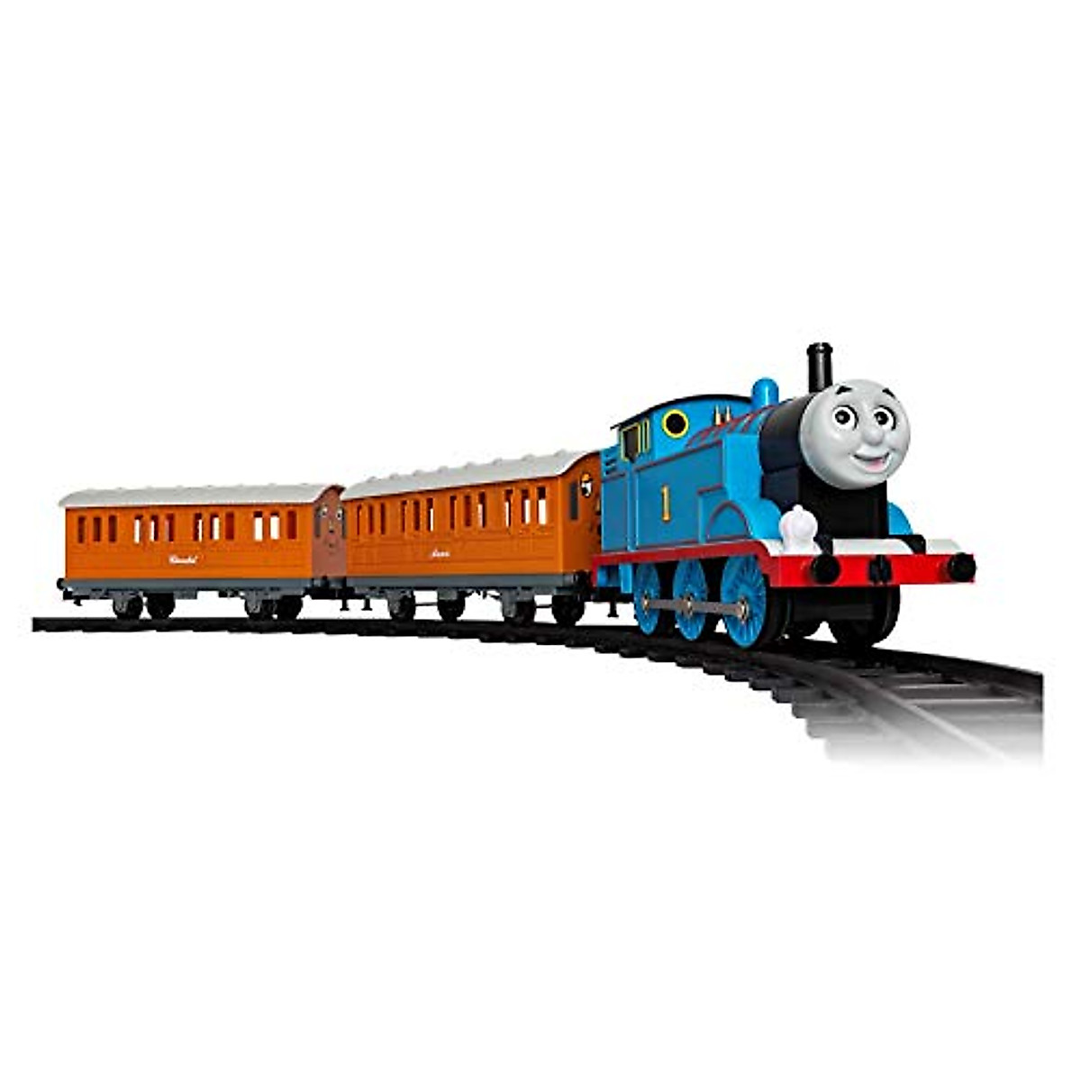 Lionel Battery-Operated Mattel Thomas & Friends Toy Train Set with Locomotive, Train Cars, Track & Remote with Authentic Train Sounds, & Moving Eyes for Kids 4+