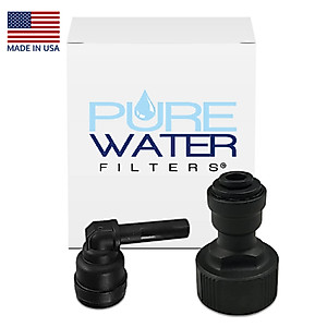 PureWater Filters - Fitting for Direct Water Line Hookup with Elbow for Keurig Commercial Brewers (B150, B155, K150, K155)