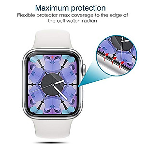 LK 6 Pack Screen Protector Compatible for Apple Watch Series 6 5 4 44mm and Apple Watch Series 3 2 1 42mm, Self-Healing, Max Coverage, Advanced TPU Material, Bubble Free for iWatch 44mm&42mm