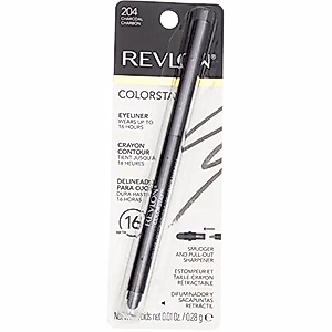 Revlon ColorStay Eyeliner Pencil, Charcoal [204], 0.01 oz (Pack of 3)