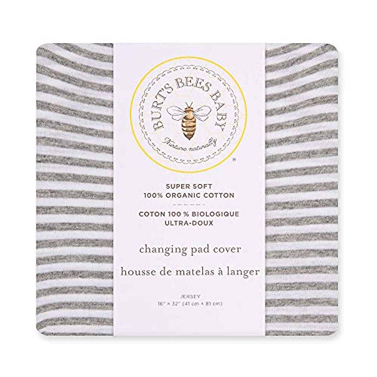 Changing Pad Cover, 100% Organic Cotton Changing Pad Liner for Standard 16" x 32" Baby Changing Mats