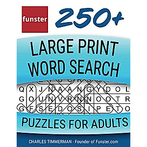 Funster 250+ Large Print Word Search Puzzles for Adults: Word Search Book for Adults Large Print with a Huge Supply of Puzzles