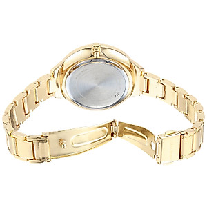 Nine West Women Japanese Quartz Dress Watch with Metal Strap, Gold, 12 (Model: NW/2336GNGB)