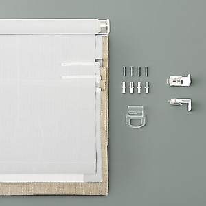 Sun Zero Preble Textured Total Blackout Cordless Roman Shade, 35" x 64", Beige