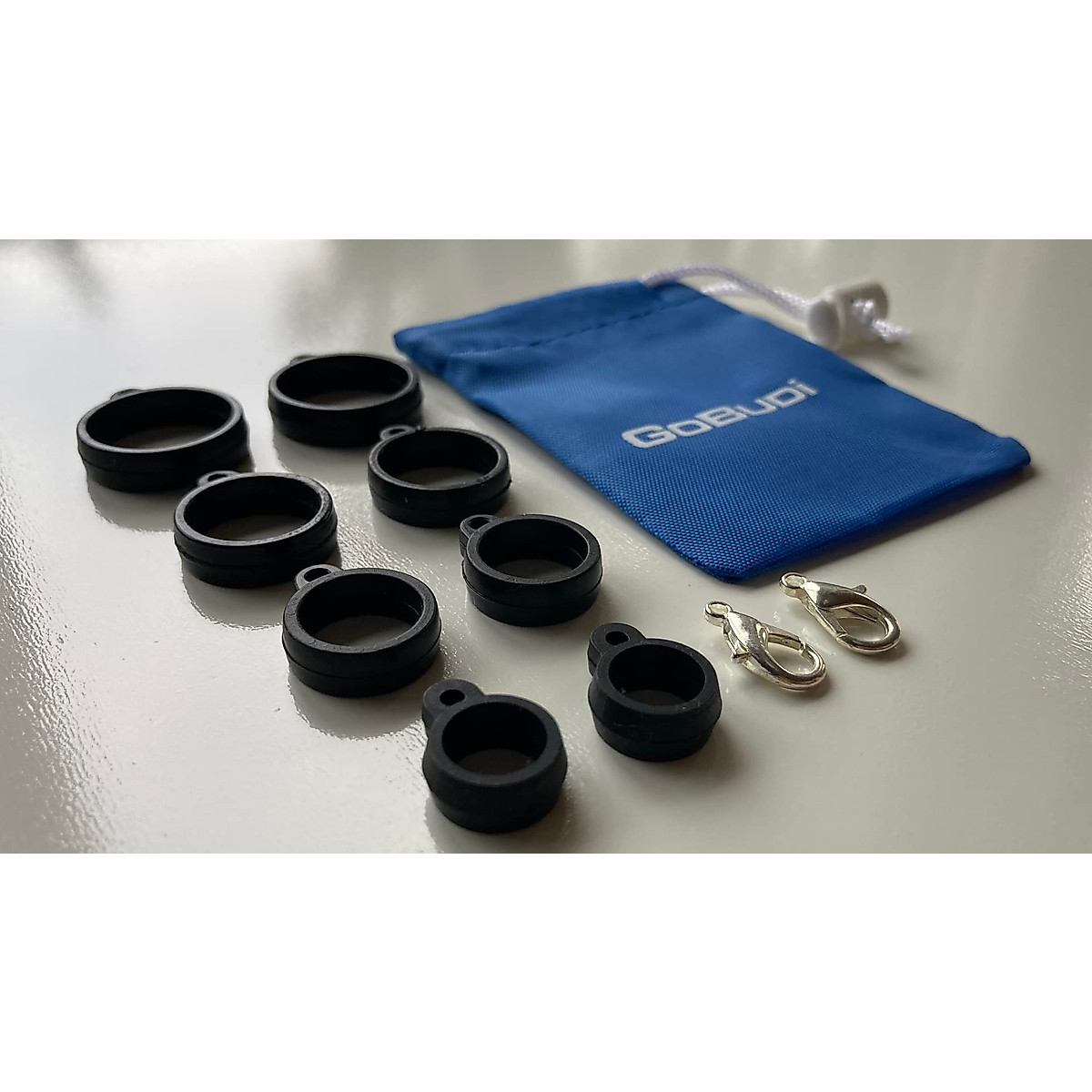 GoBUDi Lanyard Necklace Leash and Full Kit of rings to fit any device