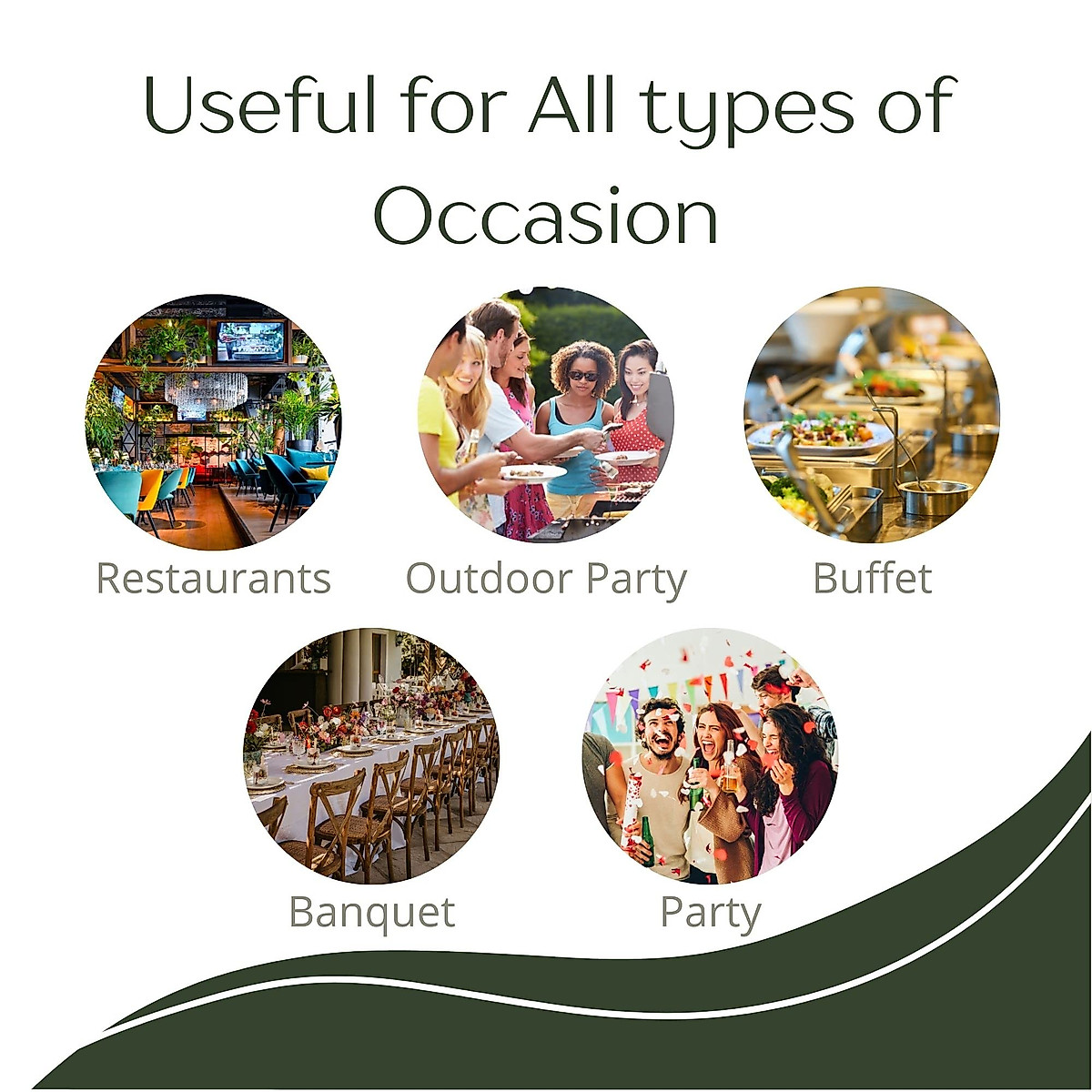 FAMASTON 100 pack Oval Paper Plates 12 inch 100% Compostable Heavy-Duty disposable extra large platters thanksgiving dinner party bulk 12" biodegradable platos - White