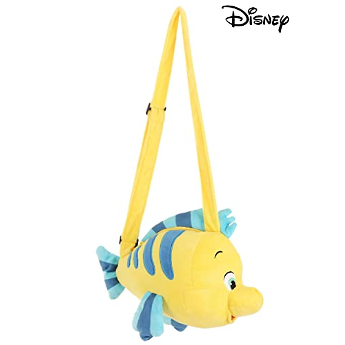 Disney The Little Mermaid Flounder Costume Companion Pouch Bag Accessory for Kids, Cosplay, Halloween, & Beach Party Standard