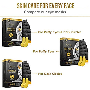 Dermora 24K Gold Eye Mask Puffy Eyes and Dark Circles Treatments Look Less Tired and Refresh Your Skin, 50 Pairs