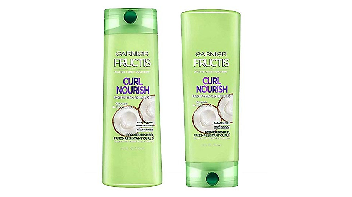 Garnier Fructis Curl Nourish Bundle - Sulfate & Paraben Free Hair Care