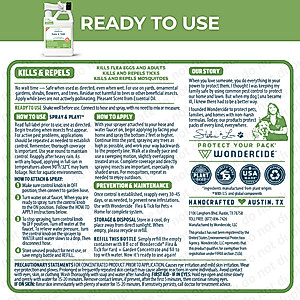 Wondercide - Flea, Tick, and Mosquito Yard Spray Refill Starter Kit - Powered by Natural Essential Oils – Insect Killer and Repellent - Lawn Treatment - 32 oz Ready to Use and 16 oz Concentrate