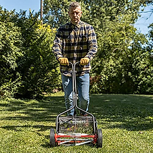 Craftsman 304-14CR 14-Inch 5-Blade Push Reel Lawn Mower with Grass Catcher, Red