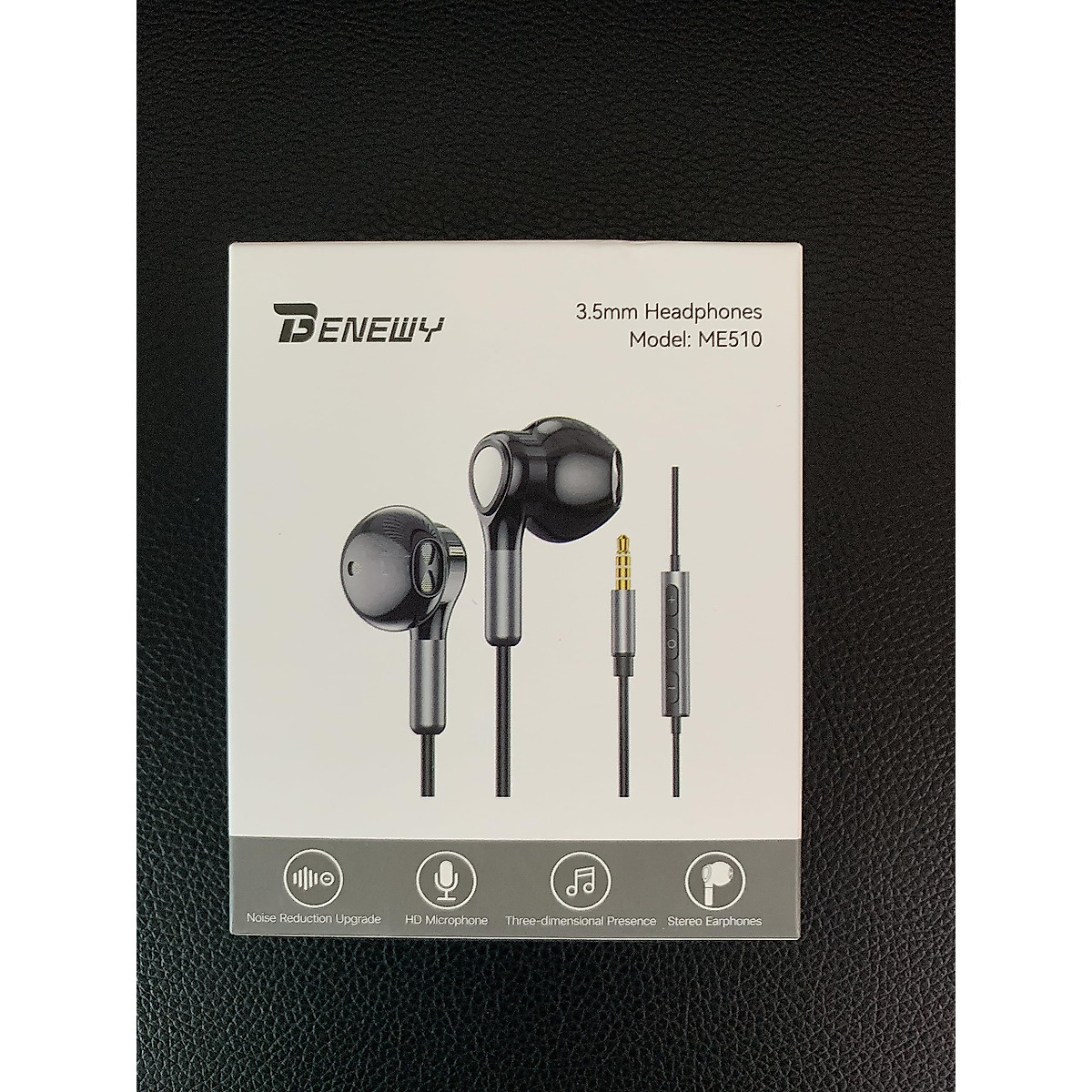 Headphones Wired, In-Ear Wired Earphones Earbuds, Half in Ear Headphones 3.5mm Jack, Wired Headphones with Microphone and Volume Control for iPhone, Samsung, Android, iPad,MP3,Most 3.5mm Audio Devices