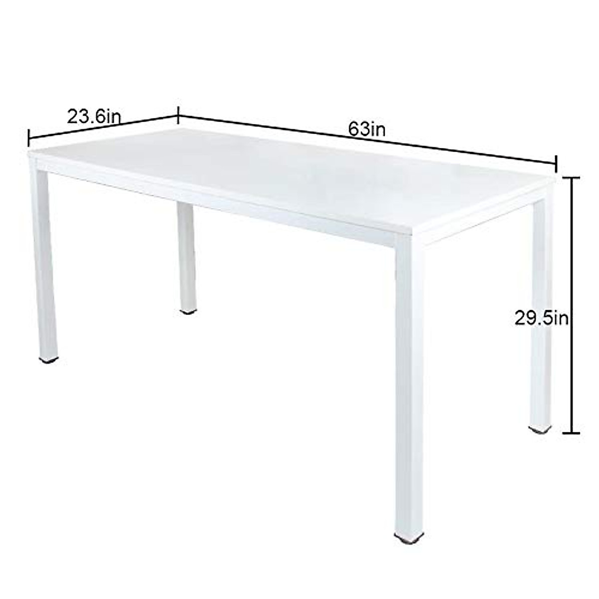 Need White Computer Desk, 63 inches Home Office Desk, Large Writing Desk, Long Workstation Office Desk