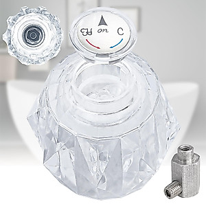 Shower Faucet Handle Replacement for RP41661, Replacement Shower Handle Compatible with Delta and Peerless Single Handle Tub Faucets, Clear Acrylic Shower Faucet Handle