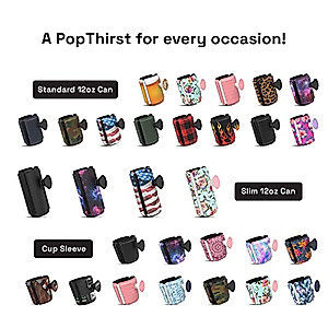 PopSockets PopThirst Can Koozie, Drink Holder, Koozies for Cans - Blue Nebula