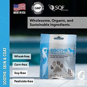 Green Gruff Dog Probiotics & Digestive Enzymes and Skin & Coat Supplement Bundle - Organic Dog Immune Supplement - Omega 3 Fish Oil for Dogs - Dry Skin, Shedding, Dog Itch ReliefMade in USA
