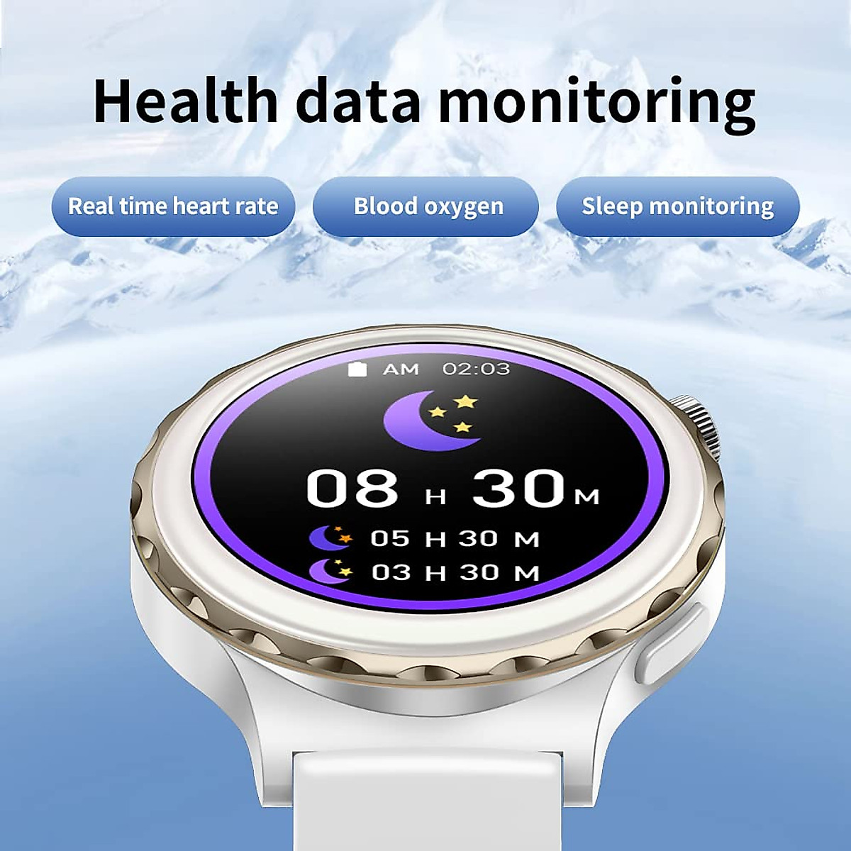 Seiconer Stylish White Smart Watch Women,Digital Sports Fitness Tracker,Heart Rate Blood Pressure Monitor, Bluetooth Call & Text,Waterproof, Personal Assistant Watches(Silver)