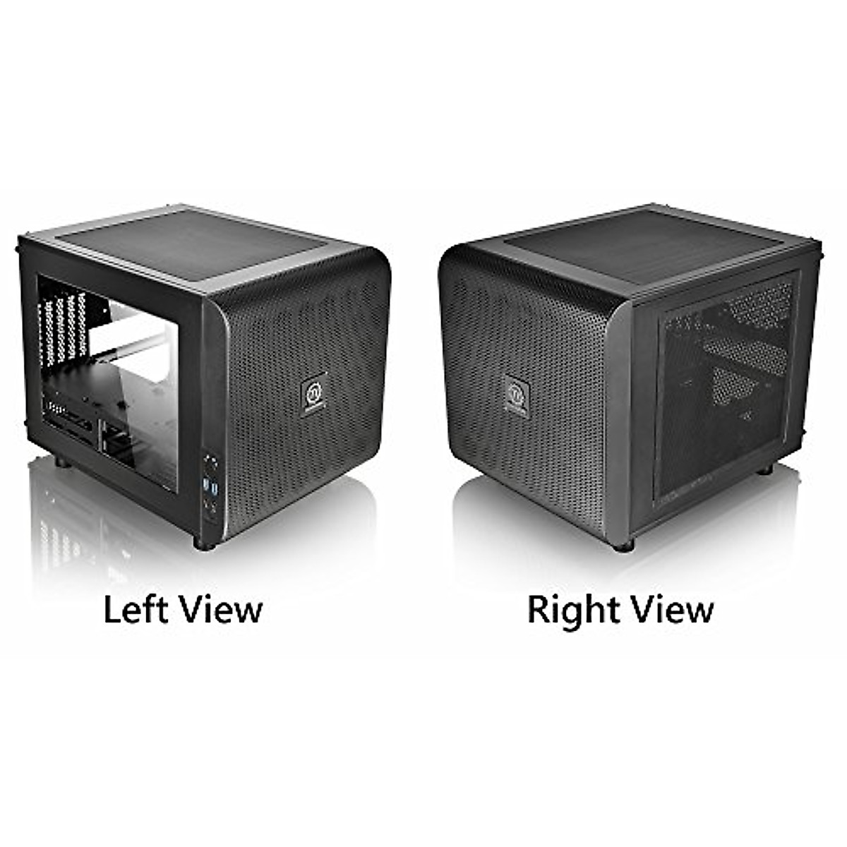 Thermaltake Core V21 SPCC Micro ATX, Mini ITX Cube Gaming Computer Case Chassis, Small Form Factor Builds, 200mm Front Fan Pre-installed, CA-1D5-00S1WN-00 Black