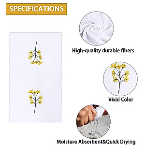 Set of 2 Spring Flowers Kitchen Dish Towel 18 x 28 Inch, Seasonal Spring Summer Wild Floral Tea Towels Dish Cloth for Cooking Baking