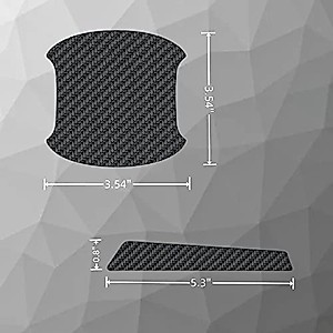 Onrise 16 PCs Car Door Handle Scratch Protector, Universal Car Door Handle Cup Protective Film, Carbon Fiber Car Door Handle Cover Anti-Scratch Car Stickers, Suitable for Cars, Trucks, SUVs Black