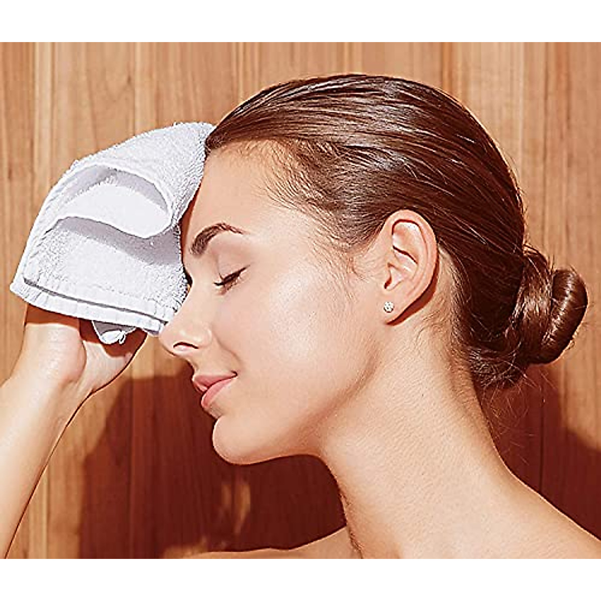 SOFT TEXTILES Cotton Washcloths Set - 100% Ring Spun Cotton, Premium Quality Flannel Face Cloths, Highly Absorbent and Soft Feel Fingertip Towels (12 Pack, White)