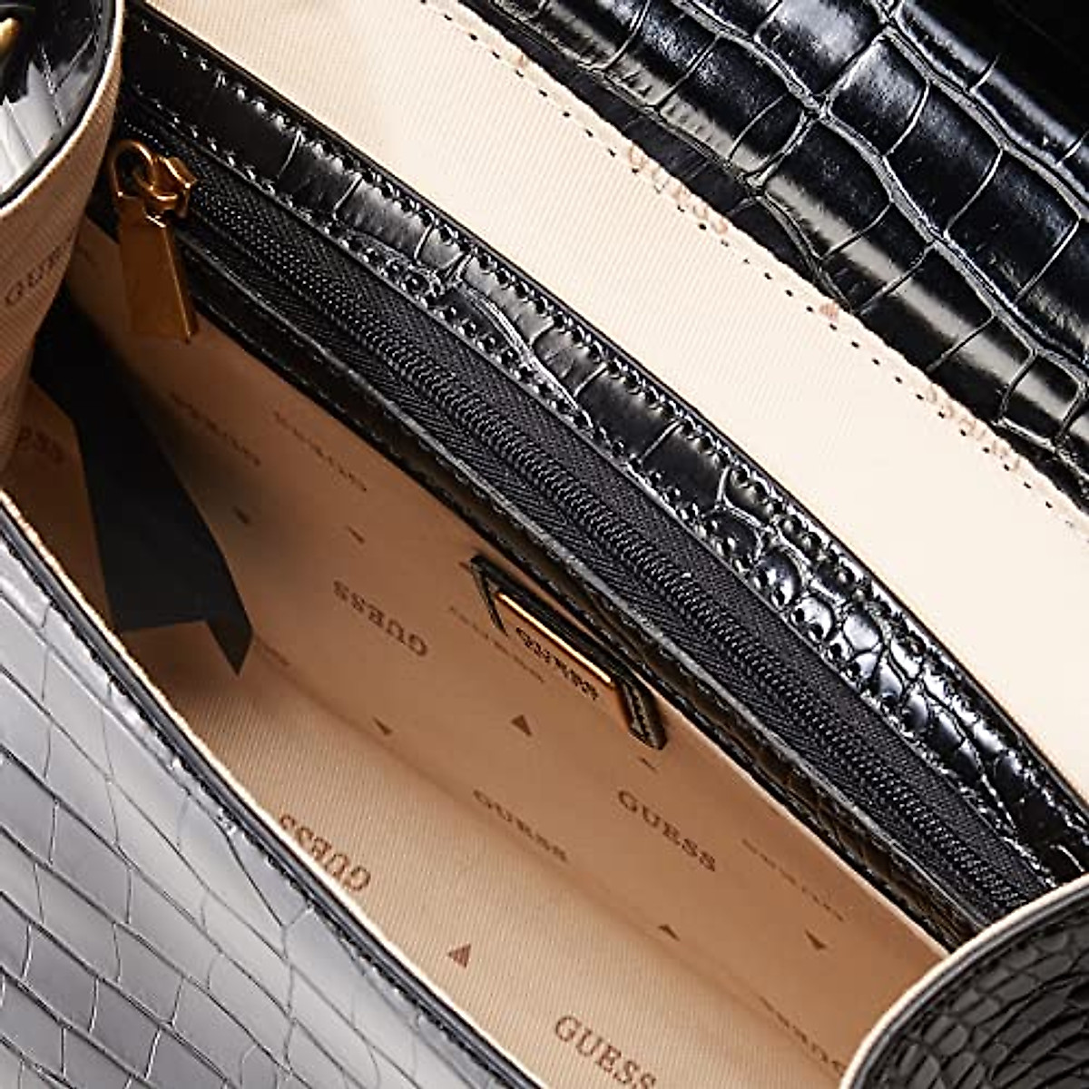 GUESS Stephi Top-Handle Flap Bag