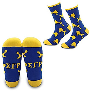 G2TUP Gamma Rho Sorority Gift 1922 Poodle Socks Sorority Sister Gift 2 Pairs Blue (1922 Poodle Socks, Mid Calf)