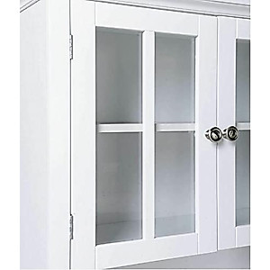 MAXCBD Nightstand Bedside Table Drawer Cabinet Kitchen Buffet Bar Table Small China Cabinet Storage Pantry Drawers White Elegant Kitchen Hutch White Finish Storage Tower Dresser