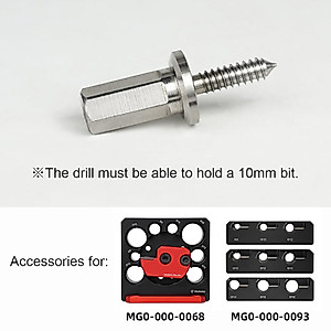Toolcool Dowel Maker Accessories Stock Holder Screw Nail Drill Adapter Use to Attach Stock to The Drill