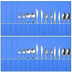 Ikaufen 8Pcs Silver Storage Bags Anti Tarnish Flannel Silver Protector Bags Blue Holder for Silverware Flatware Storage Organizer Silver Storage Cloth with White Ribbon for Kitchen Utensils